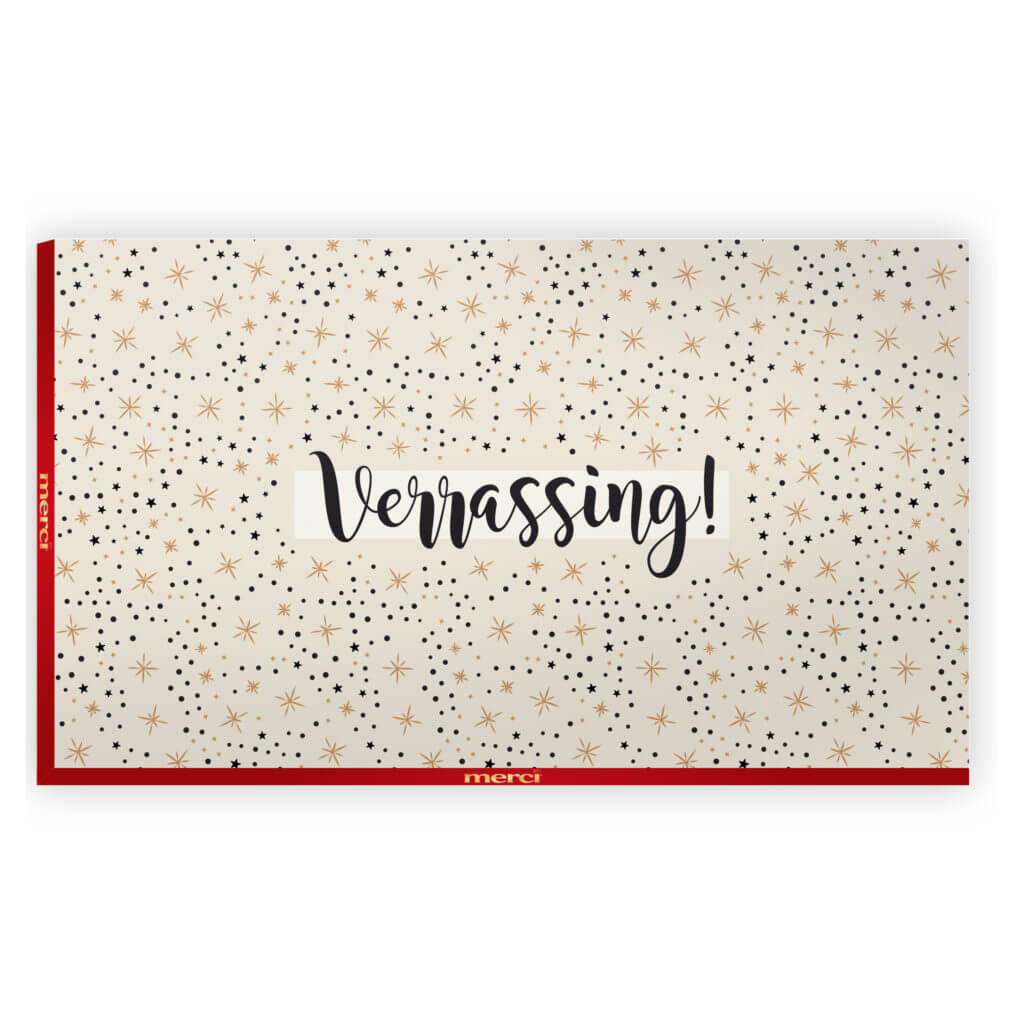 Merci 400 gram met kaart - bedrukt met persoonlijke teksten | 123Bedankt.nl