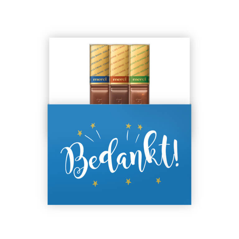 Chocolade bedankjes voor afscheid collega's - 123Bedankt