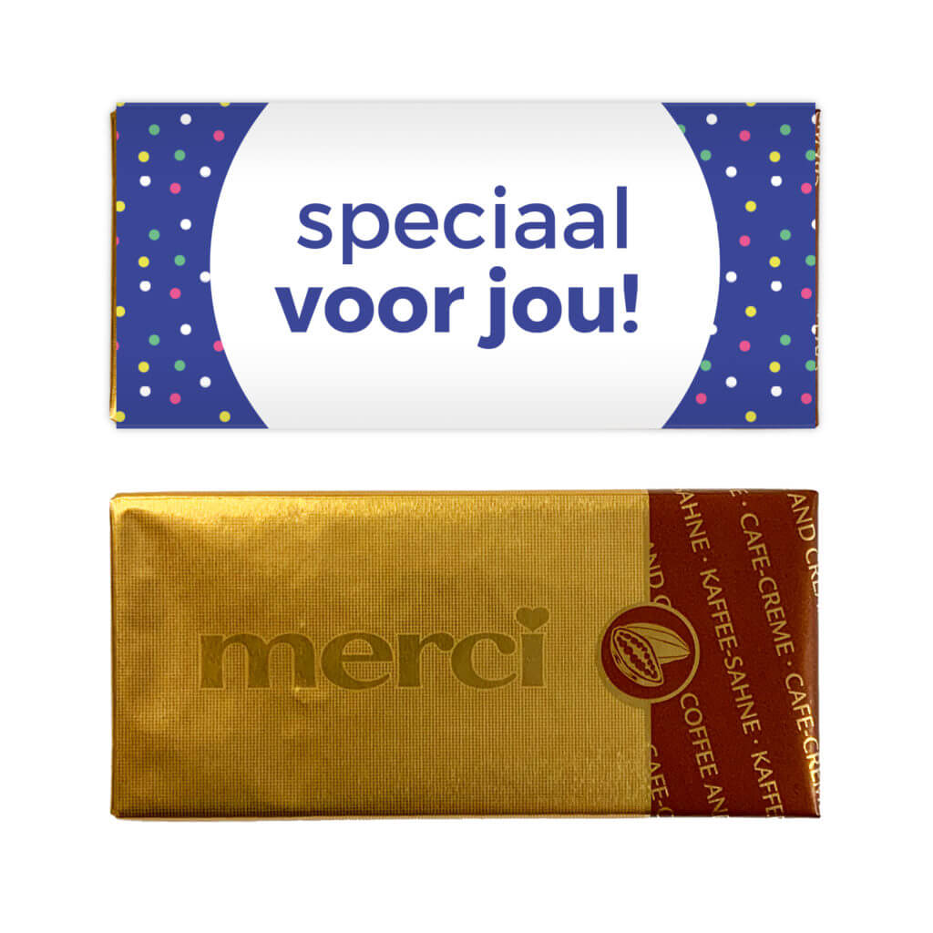 Mini reep bedankjes van Merci chocolade - 123Bedankt