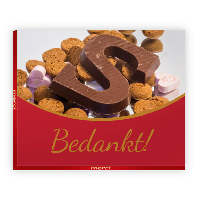 Sinterklaas chocolade bedankjes met bedrukte kaart | 123Bedankt.nl