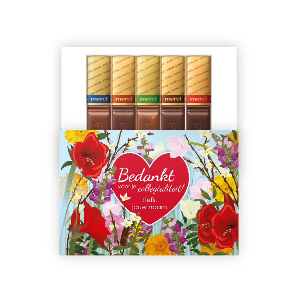 Chocolade bedankjes voor afscheid collega's - 123Bedankt