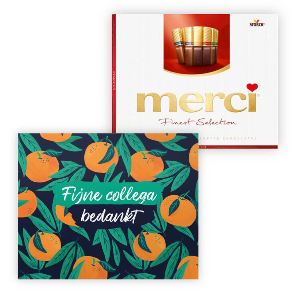 Fijne collega's bedanken met Merci chocolade | 123Bedankt.nl