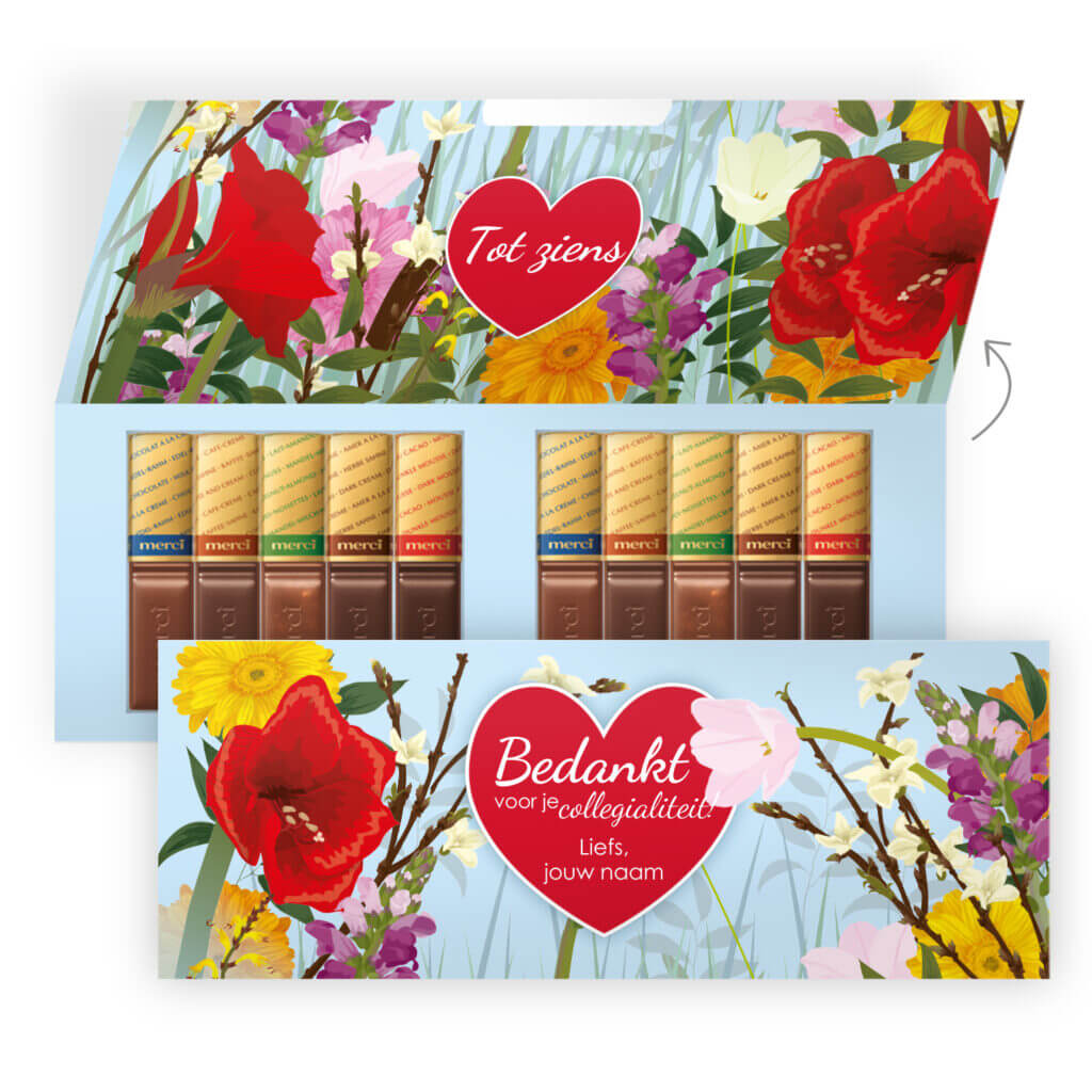 Luxe bedankjes met Merci chocolade voor collega's | 123Bedankt.nl