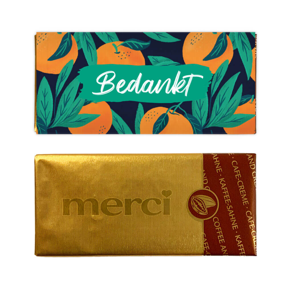 Mini reep bedankjes van Merci chocolade - 123Bedankt