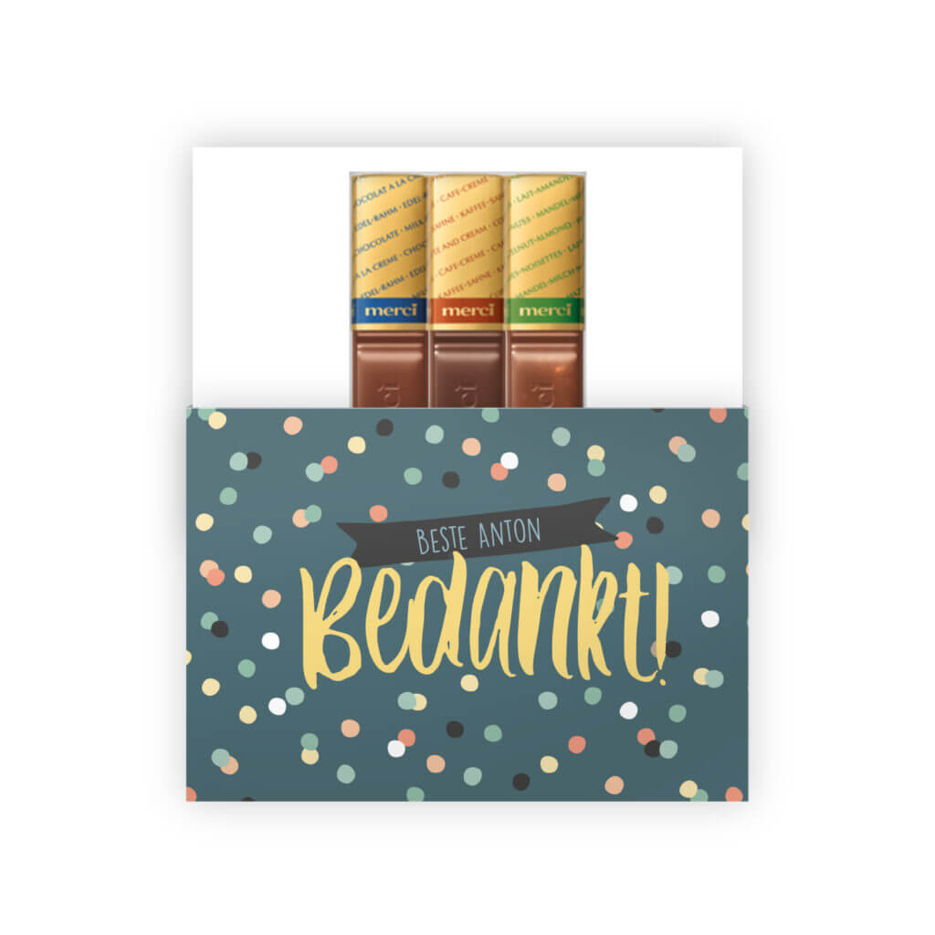 Bedanken met Merci chocolade bedankjes | 123Bedankt