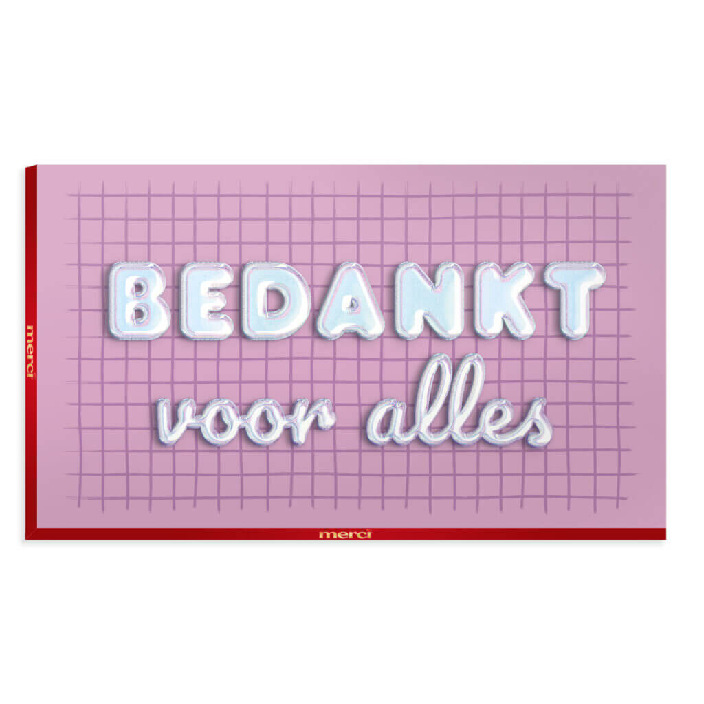 Bedankt voor alles - 400 grams Merci | 123Bedankt.nl