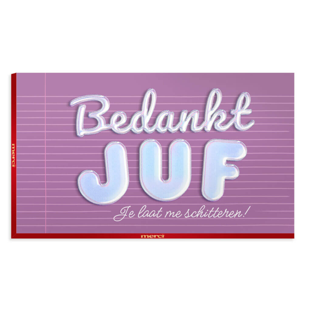 Bedankt JUF - 400 grams Merci | 123Bedankt.nl
