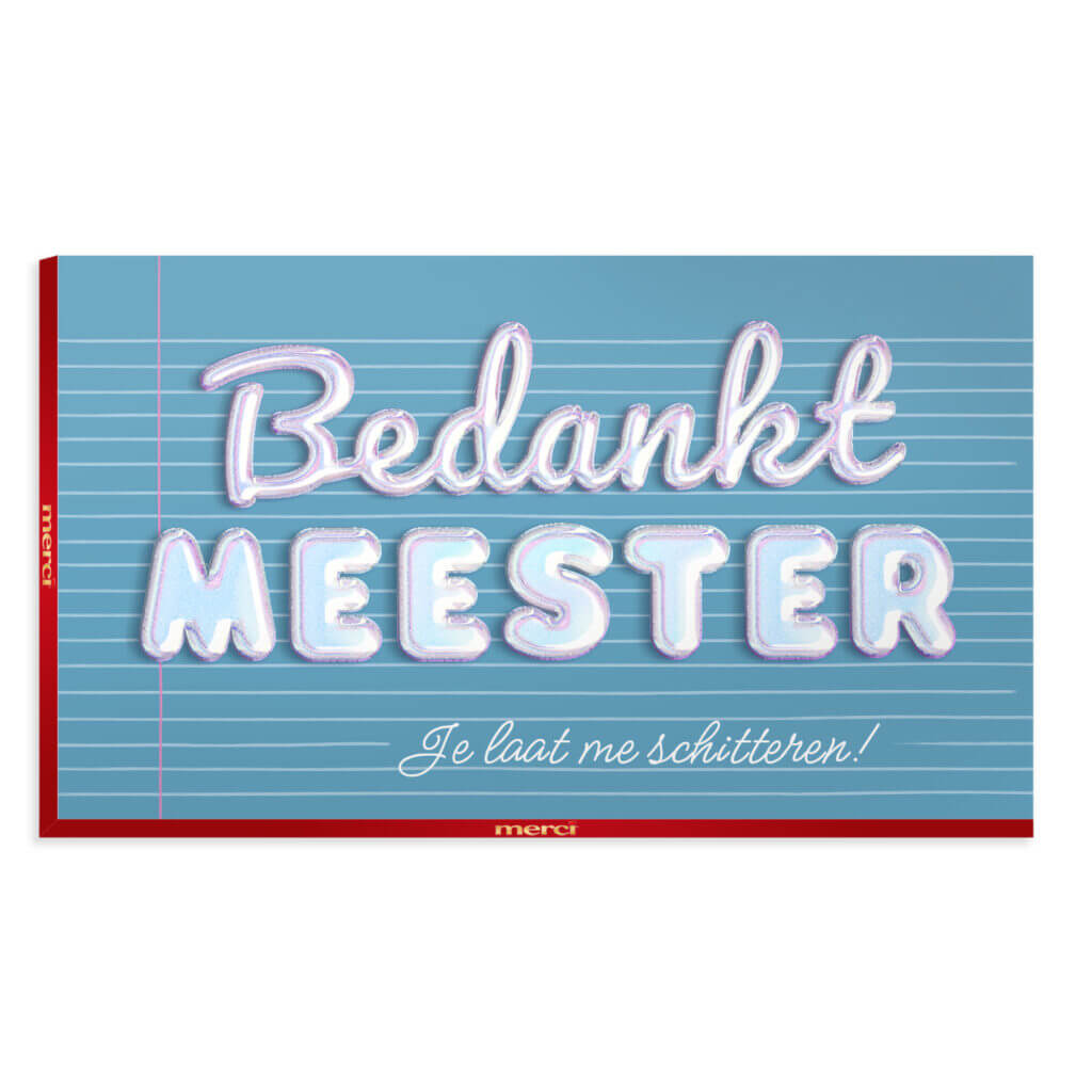 Bedankt MEESTER - 400 grams Merci | 123Bedankt.nl